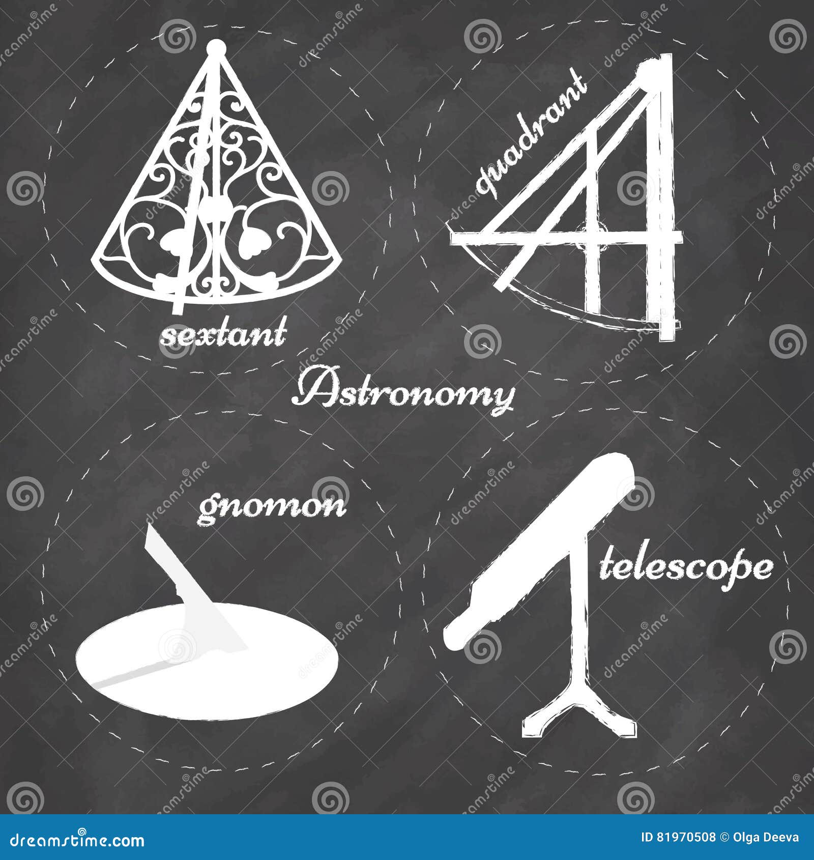 Astronomy Instruments stock vector. Illustration of space - 81970508