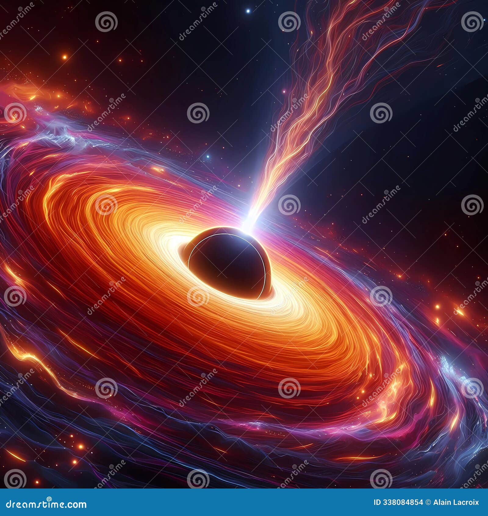 Rotating Black Hole In Outer Space. Generative Artificial Intelligence ...