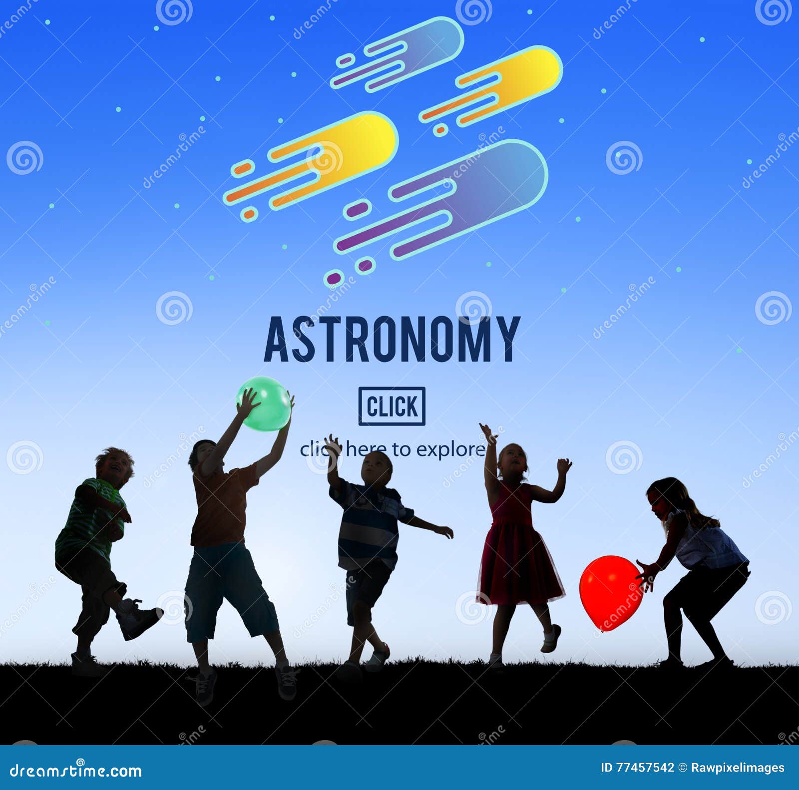 Astronomy Science Solar System Astrology Shooting Star Concept Stock ...