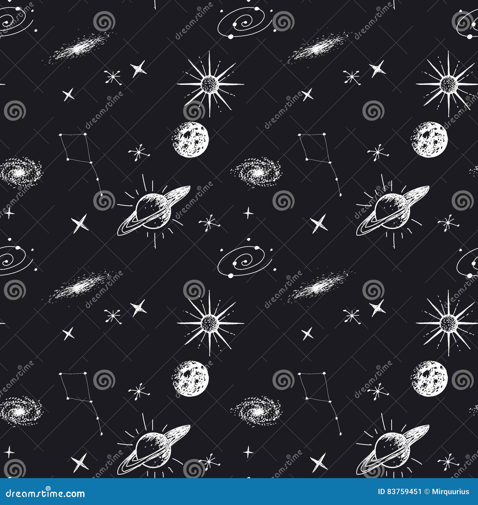 Astronomy seamless pattern stock vector. Illustration of graphic - 83759451