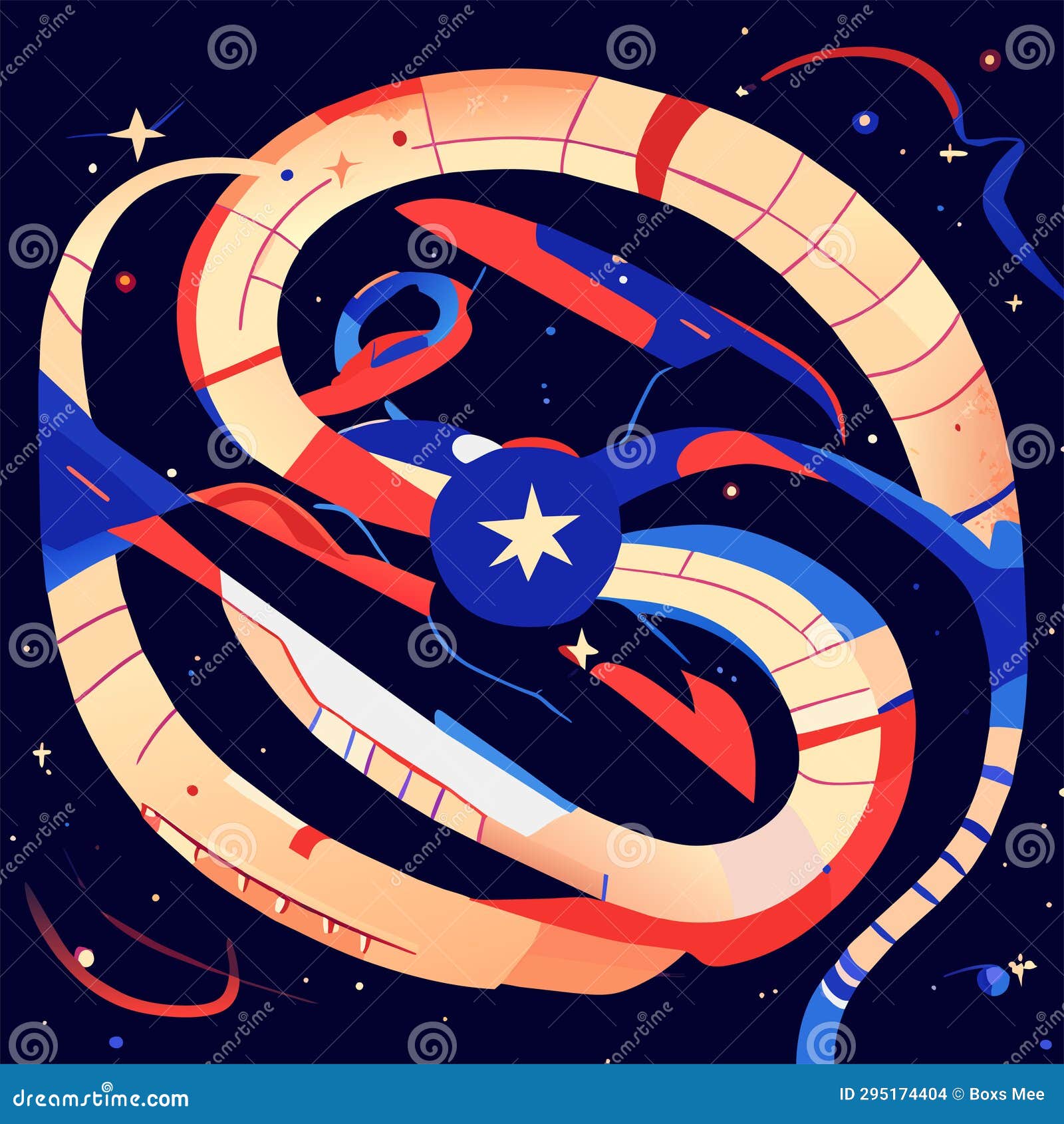 Astronomy Vector Illustration in Cartoon Style. Planets, Stars and ...