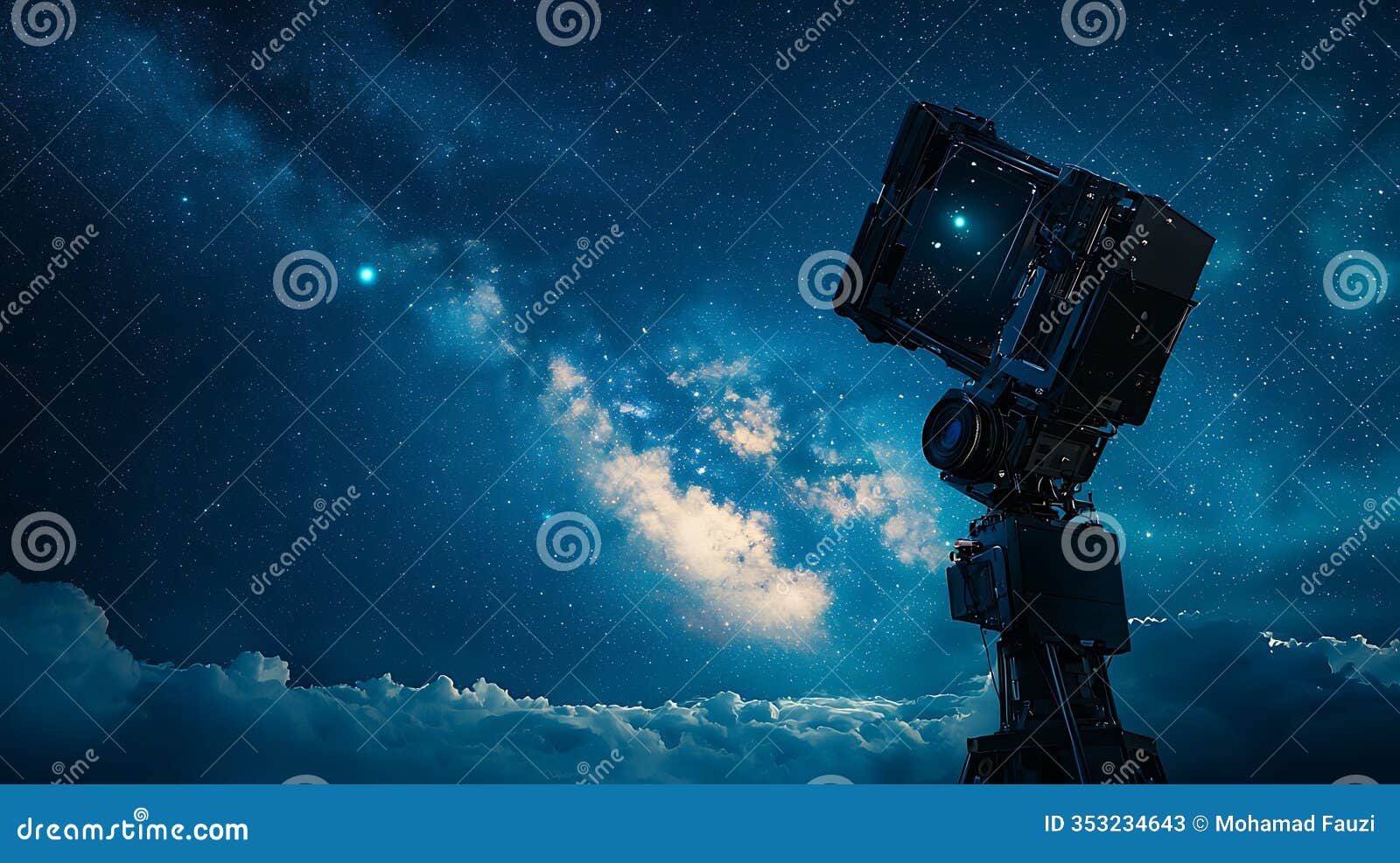 Astrophotography Setup Capturing Milky Way Stock Illustration ...