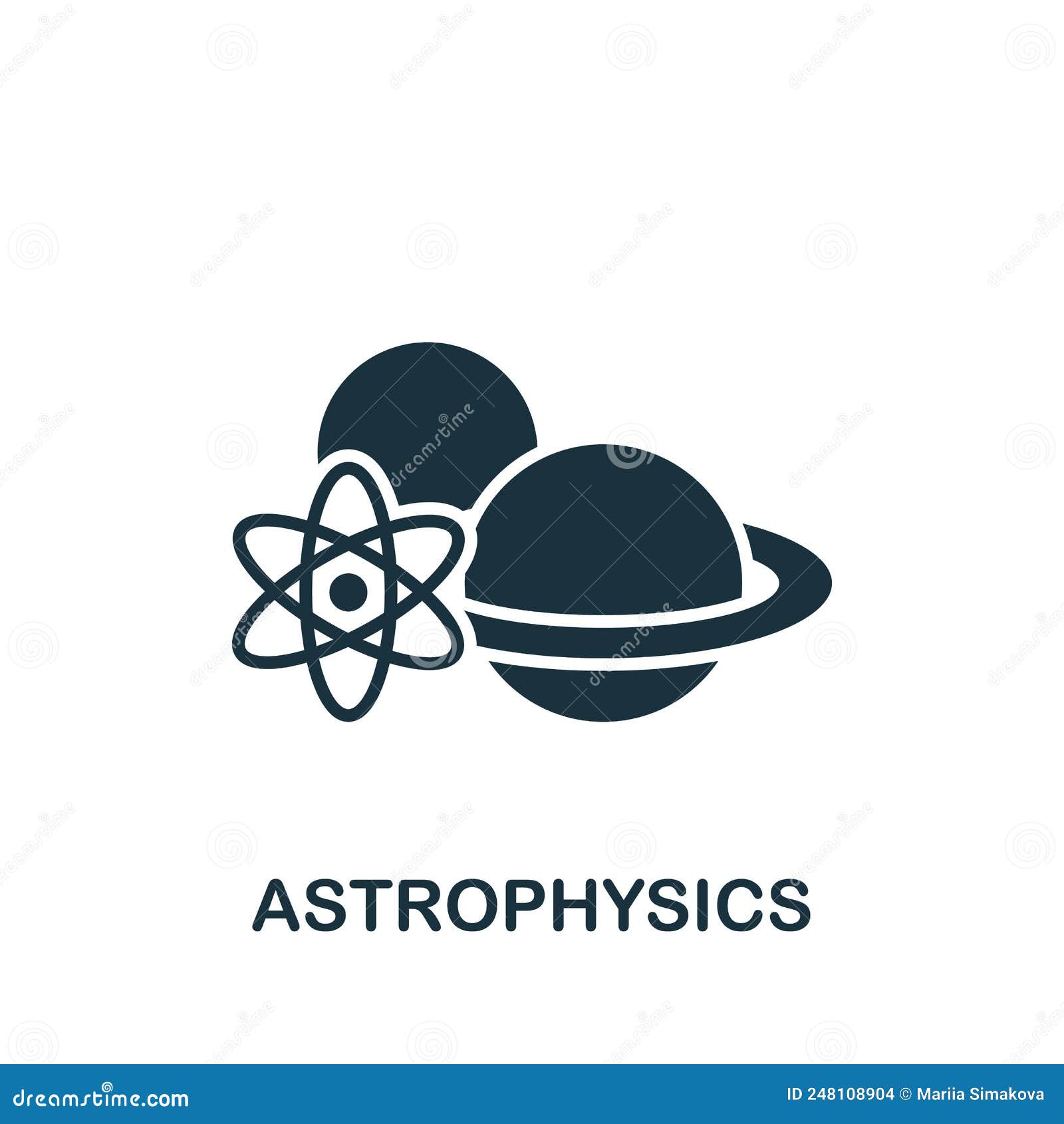 Astrophysics Icon. Monochrome Simple Science Icon for Templates, Web ...