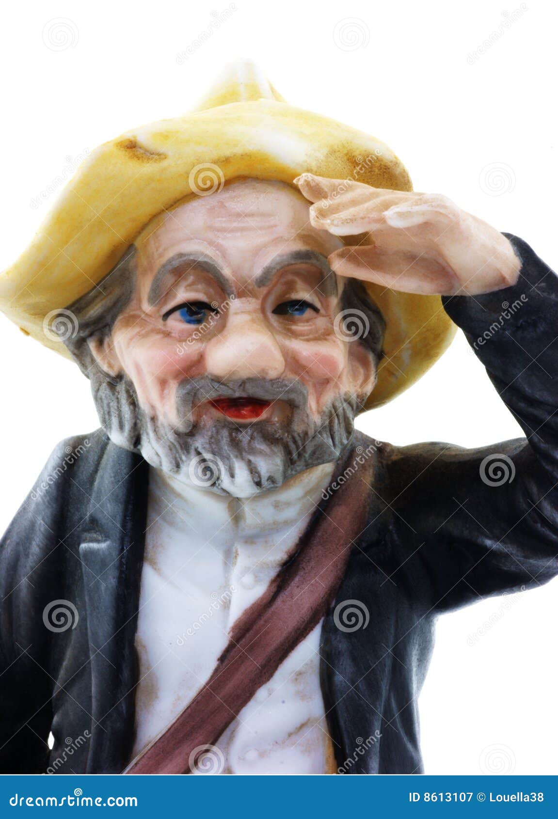 Astute old man figurine stock image. Image of jacket, buttoned - 8613107