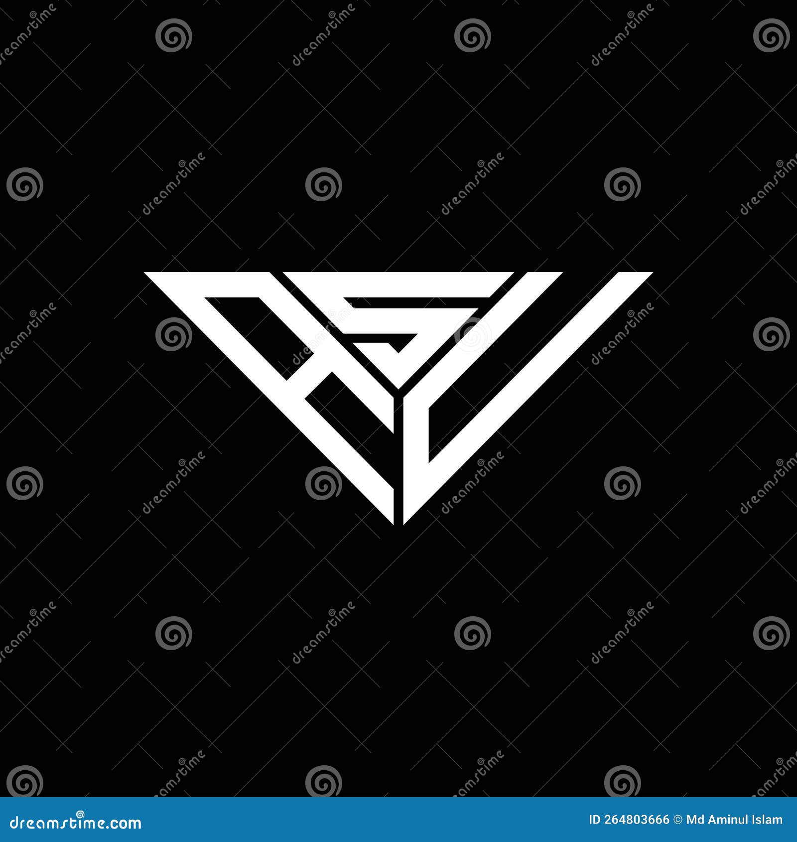 ASU Letter Logo Creative Design with Vector Graphic, Stock Vector ...