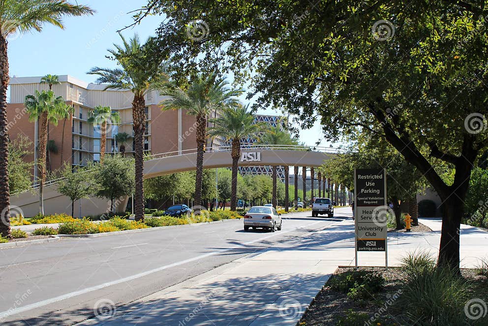 ASU Tempe campus editorial photo. Image of tree, lane - 267673356