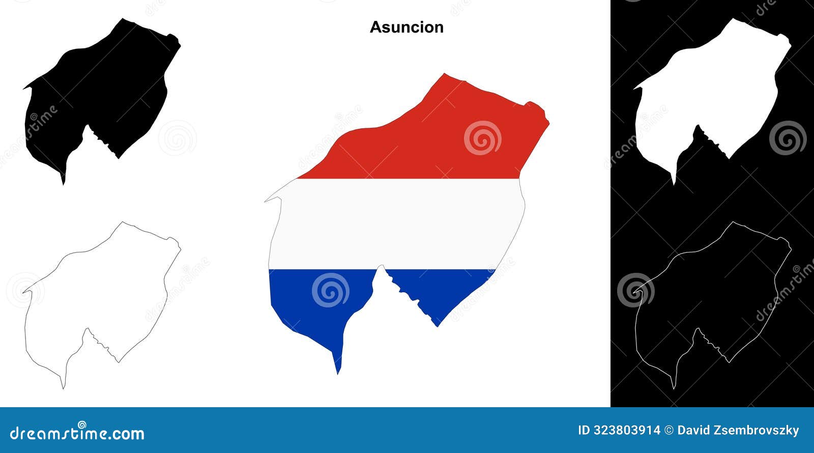 Asuncion Department Of Paraguay Country Map Illustration ...