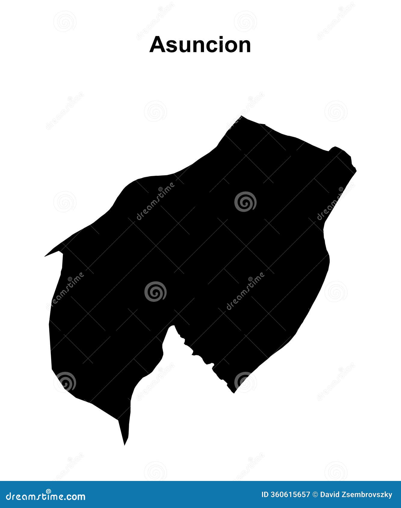 Asuncion Department Of Paraguay Country Map Illustration ...