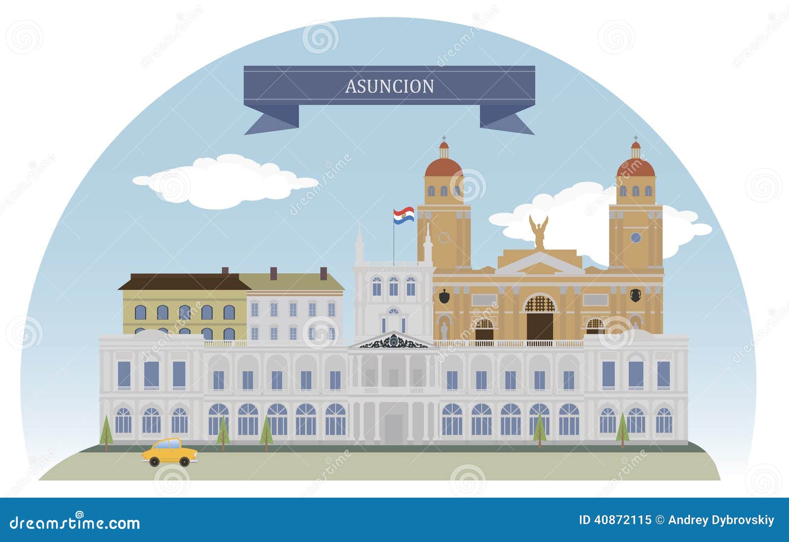 Asuncion Paraguay City Skyline Silhouette Vector Illustration ...