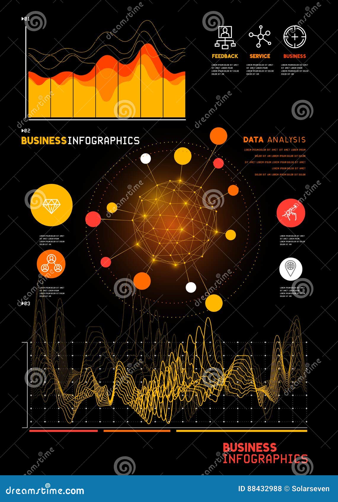 Asunto Infographics ilustración del vector. Ilustración de puntas ...