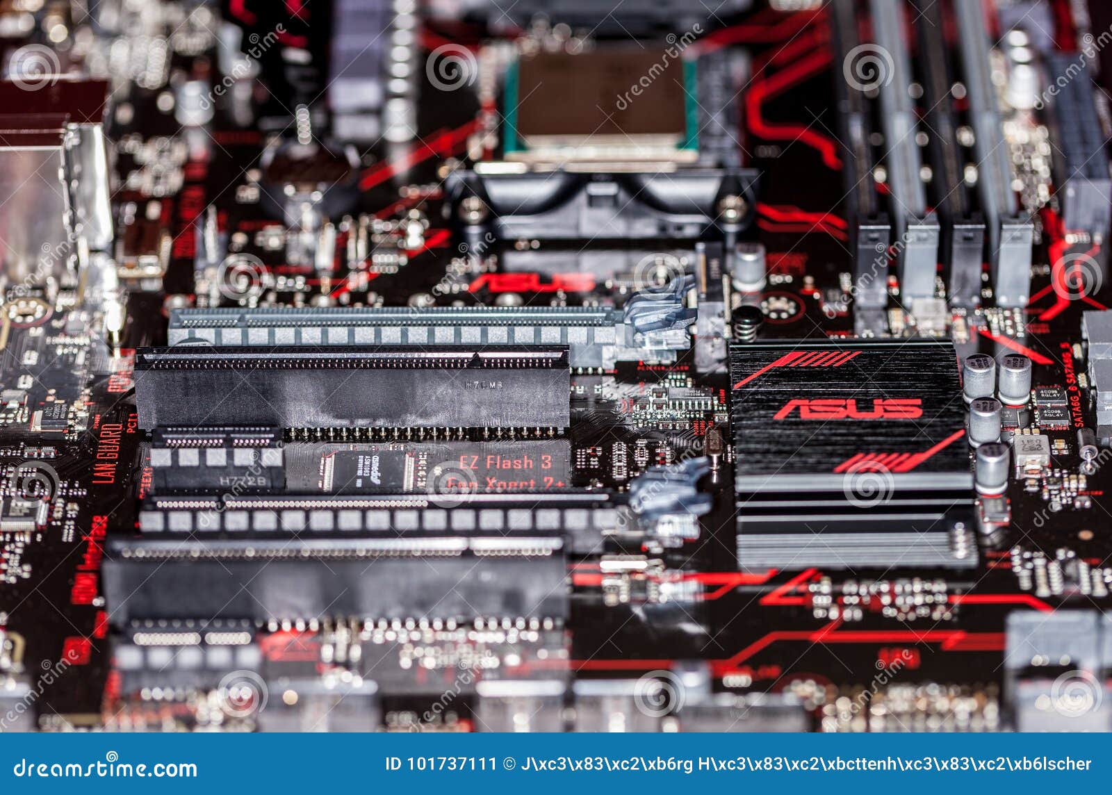 Asus Heatsink on an Asus Prime 350 Plus Mainboard Editorial Photo ...