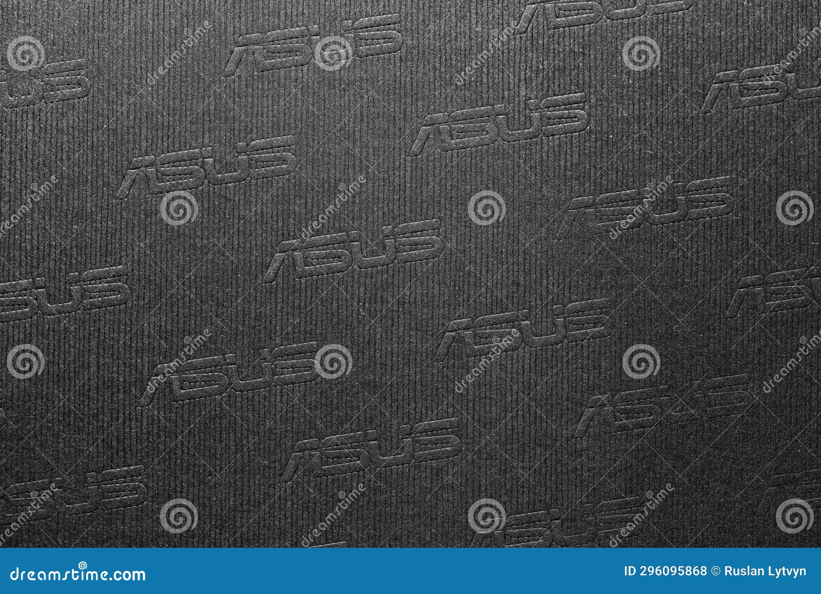 ASUS Logo Embossed Pattern Black Paper Editorial Stock Photo - Image of ...