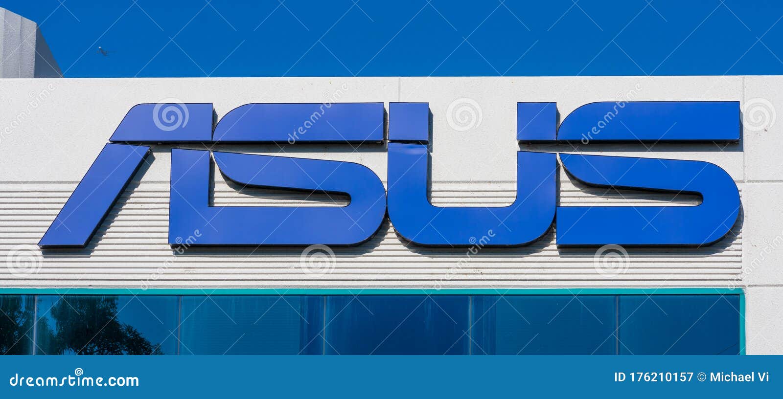 Asus Sign at the Company Office in Silicon Valley. Taiwan-based ...