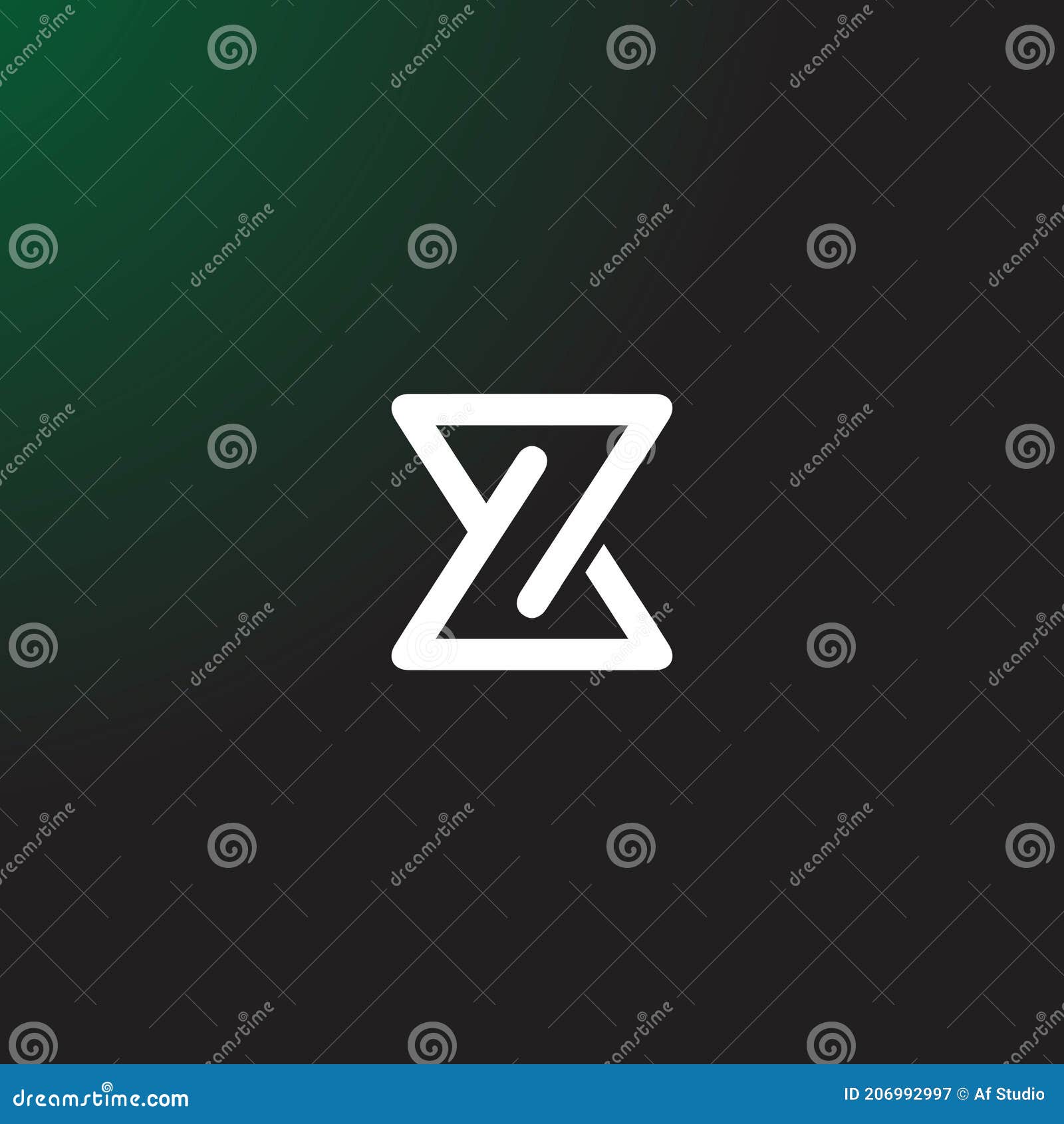 Simple Minimalist Initial Letter Z 2 Line Monogram Logo Design Vector ...