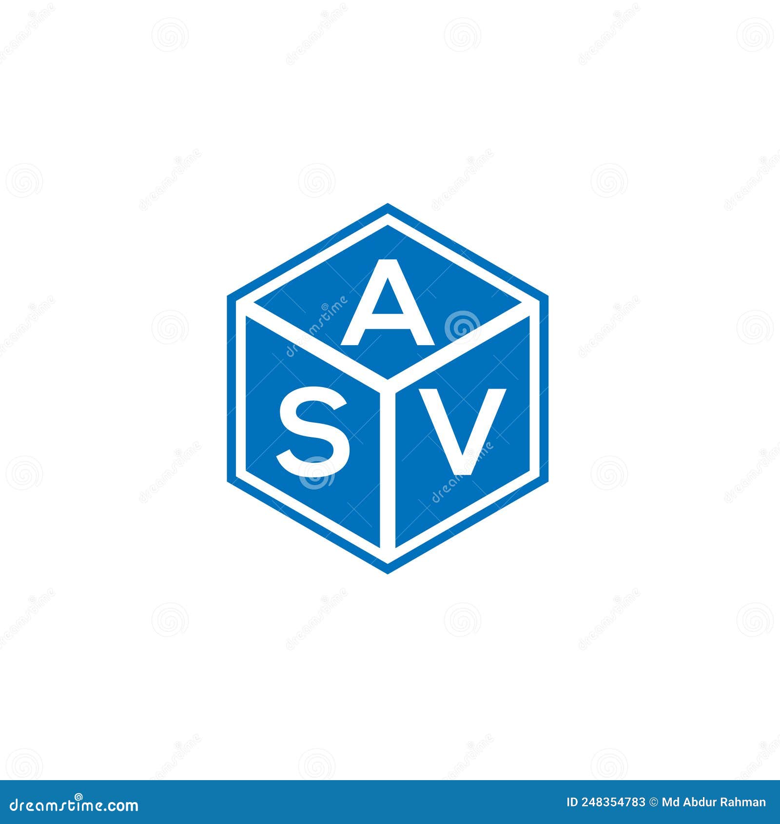 ASV Letter Logo Design on Black Background. ASV Creative Initials ...