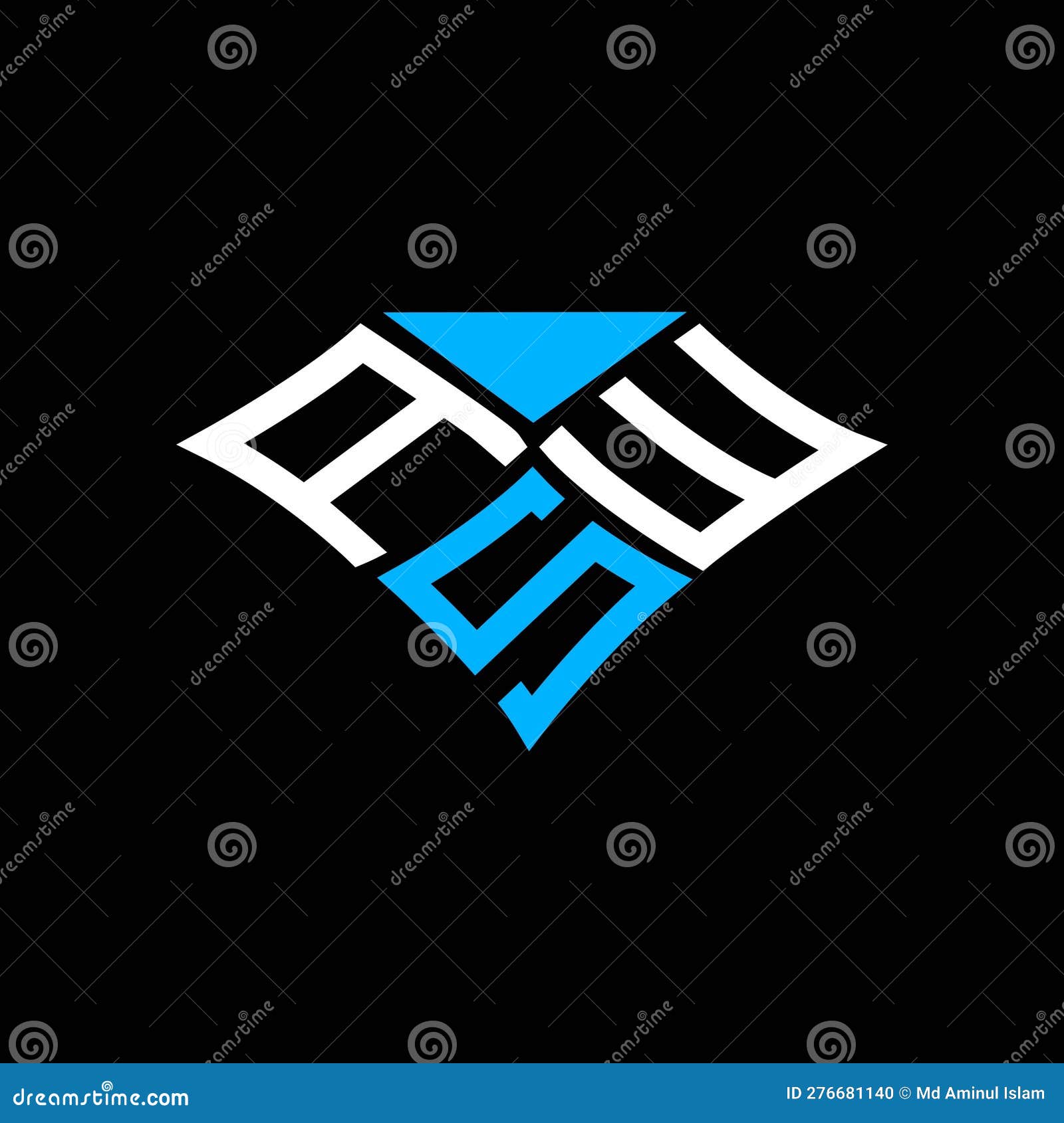 ASW Letter Logo Creative Design with Vector Graphic, Stock Vector ...