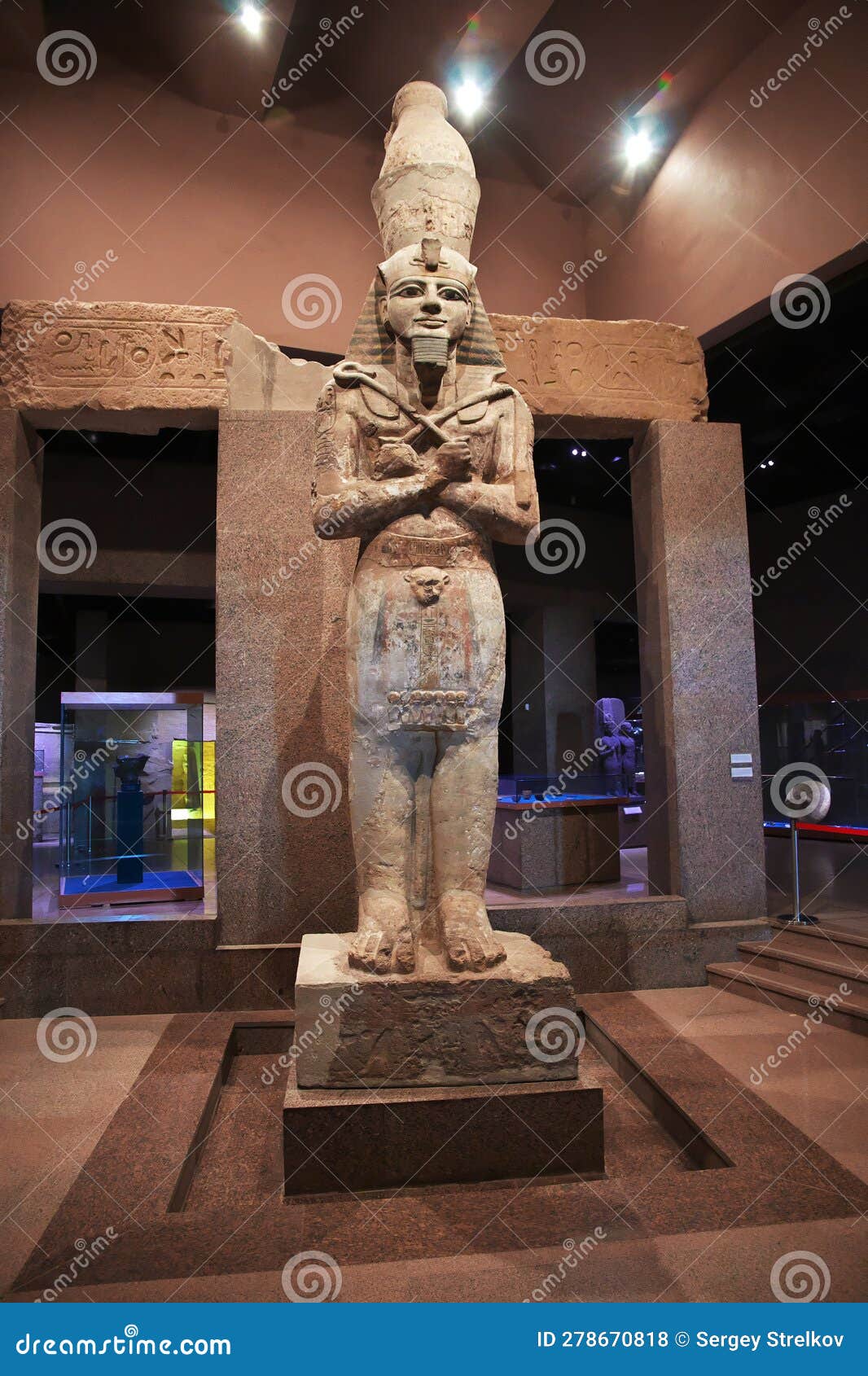Aswan, Egypt - 26 Feb 2017: the Statue of Pharaoh in the Historical ...