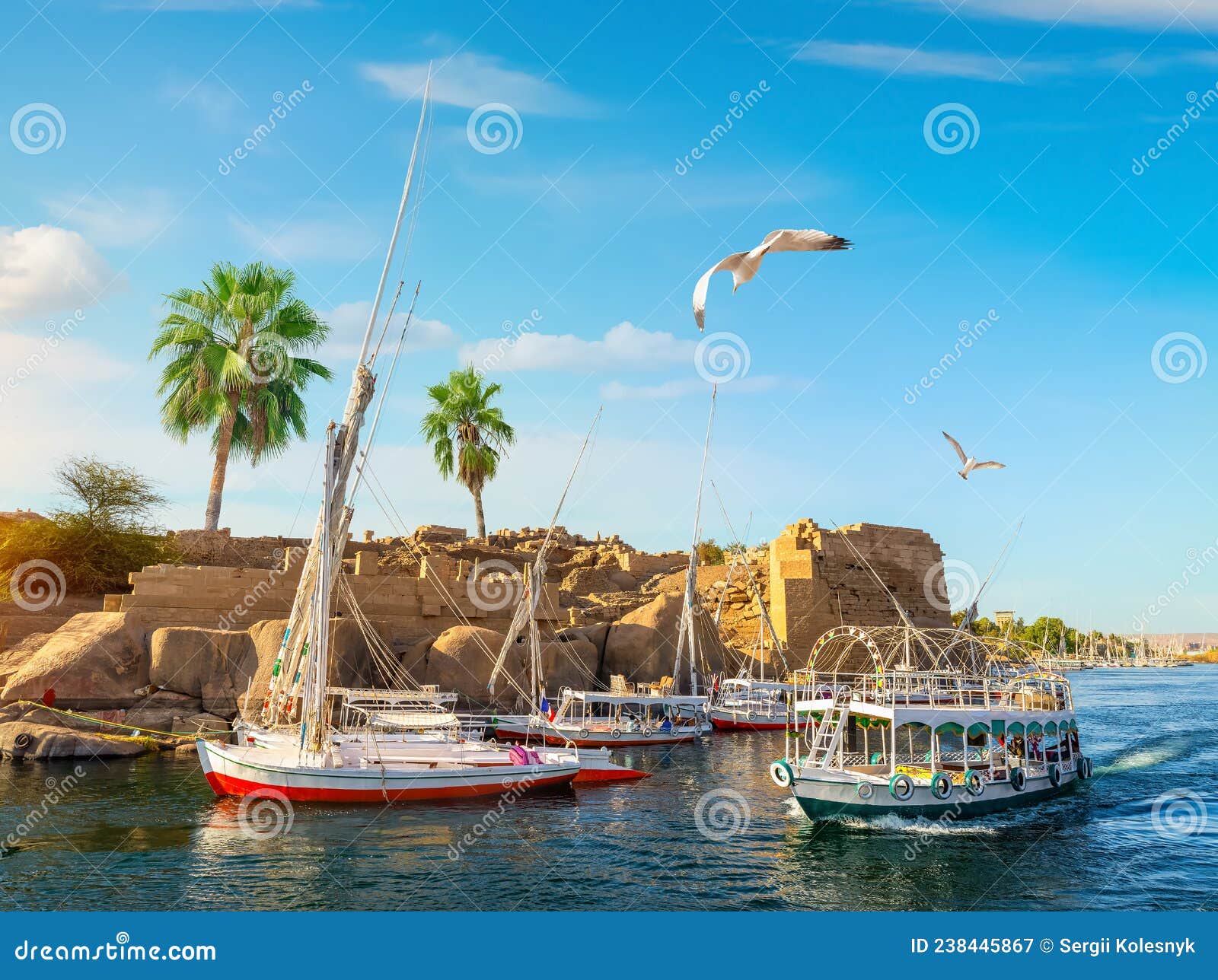Aswan and Nile editorial photography. Image of sailboat - 238445867