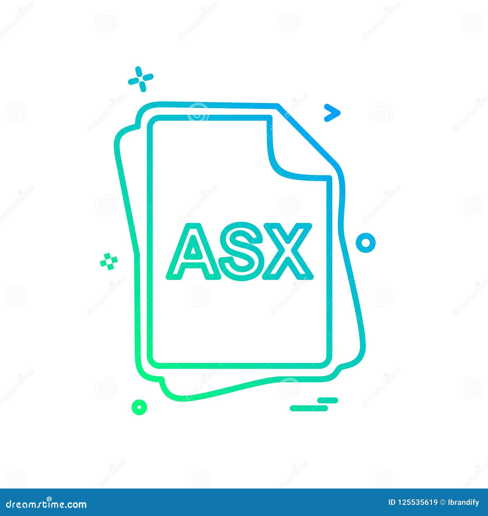 ASX File Type Icon Design Vector Stock Vector - Illustration of ...