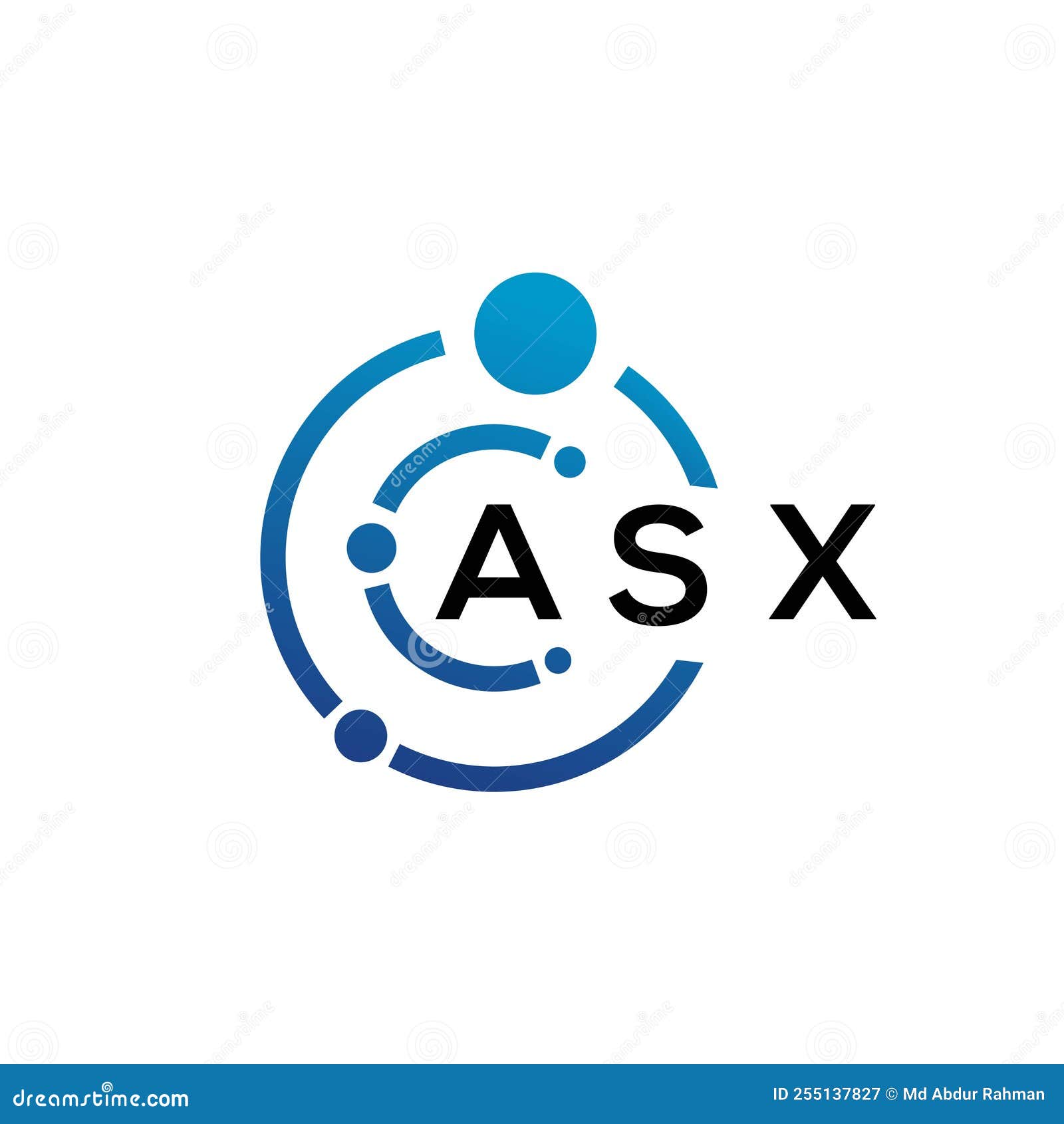 ASX Letter Logo Design on Black Background. ASX Creative Initials ...