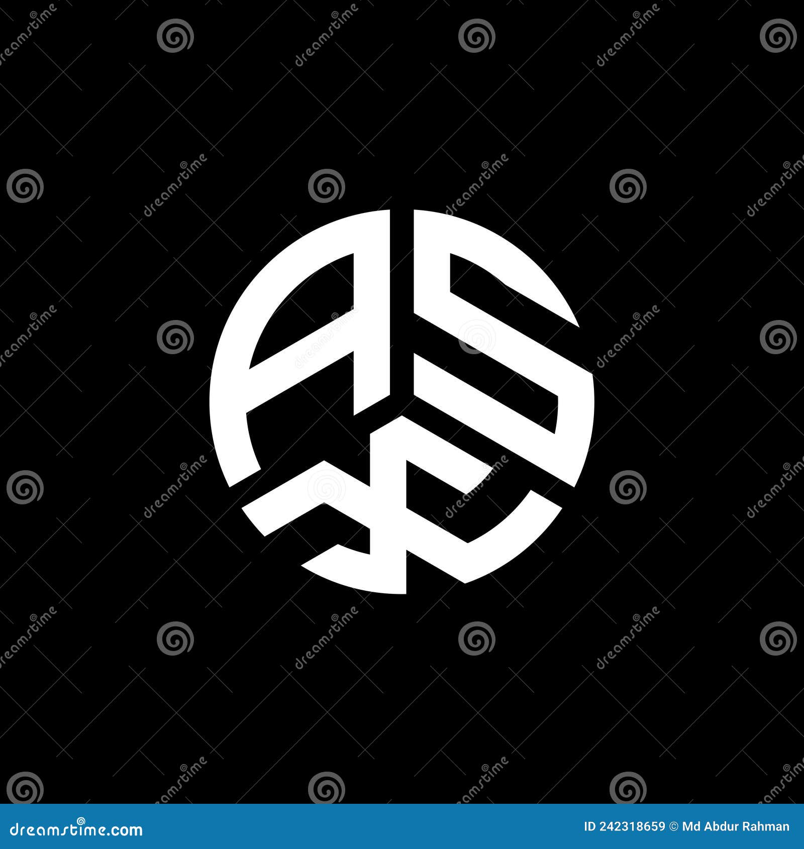 ASX Letter Logo Design on White Background. ASX Creative Initials ...