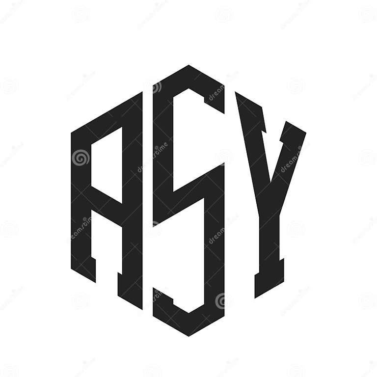 ASY Logo Design. Initial Letter ASY Monogram Logo Using Hexagon Shape ...