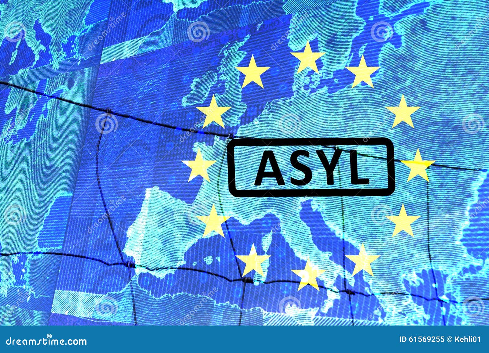Asyl in Europa stock abbildung. Illustration von integration - 61569255