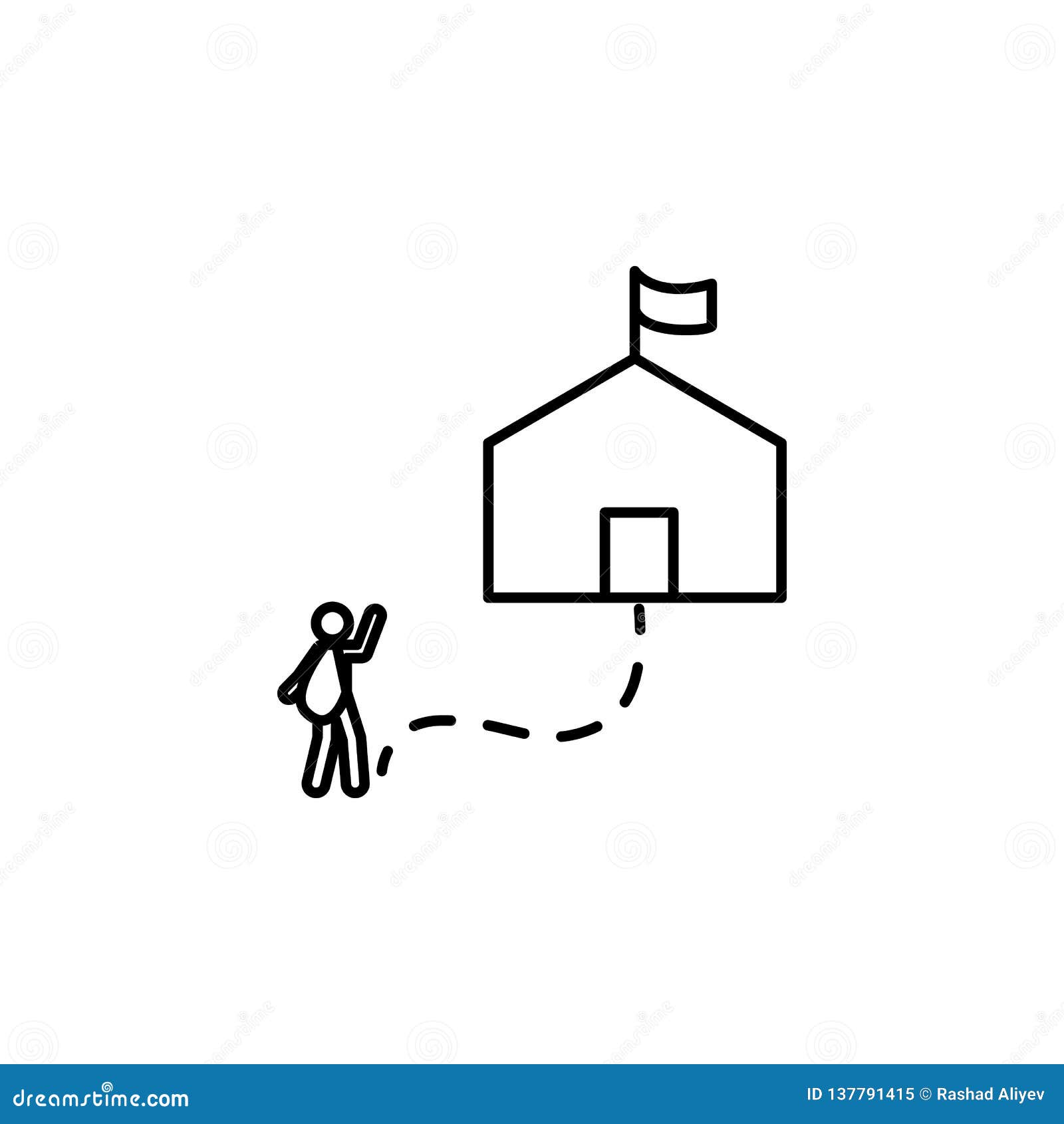 Asylum, Refuge, Settelement Icon. Element of Social Problem and ...