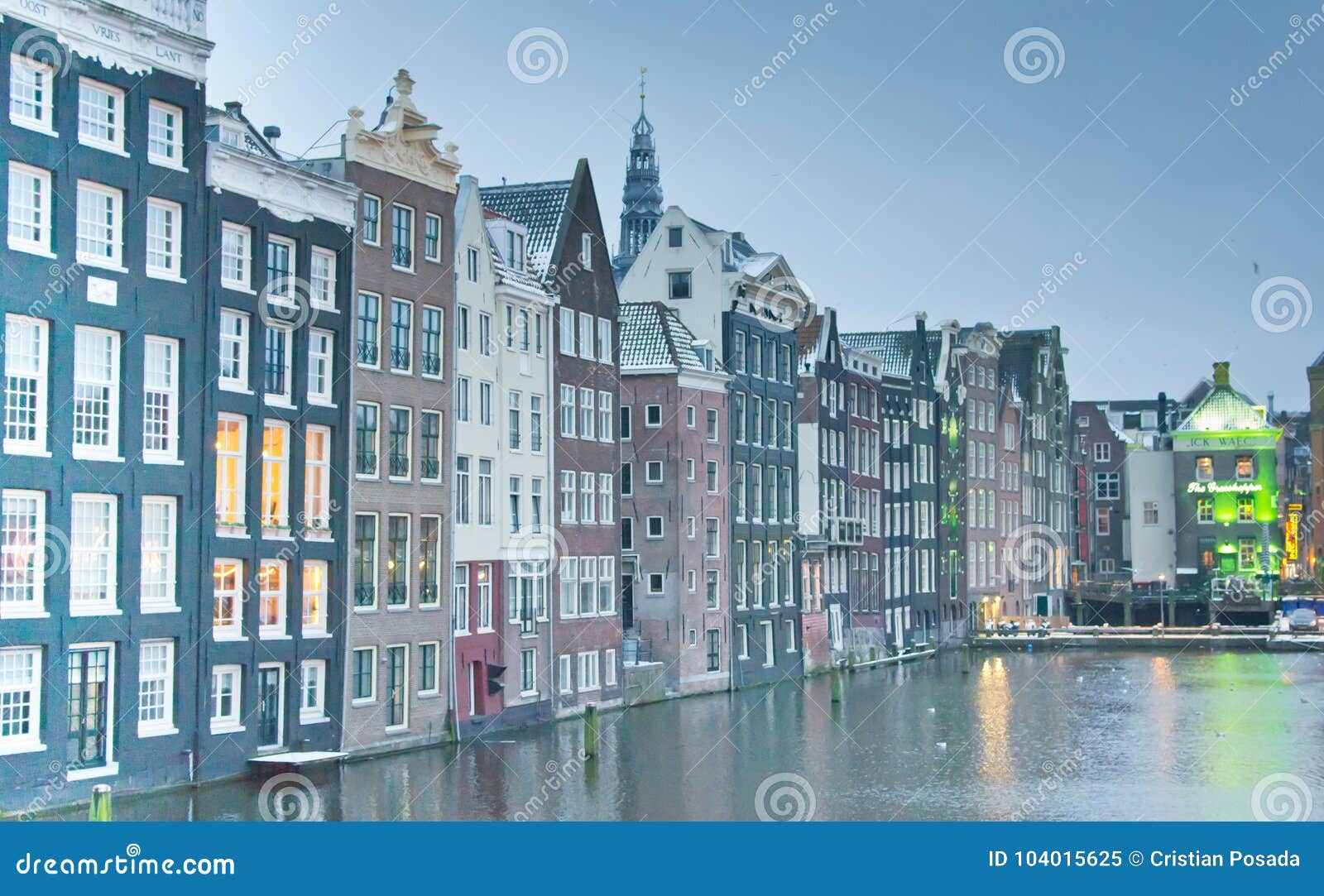 Asymmetric Buildings on the Canal Editorial Image - Image of feel ...