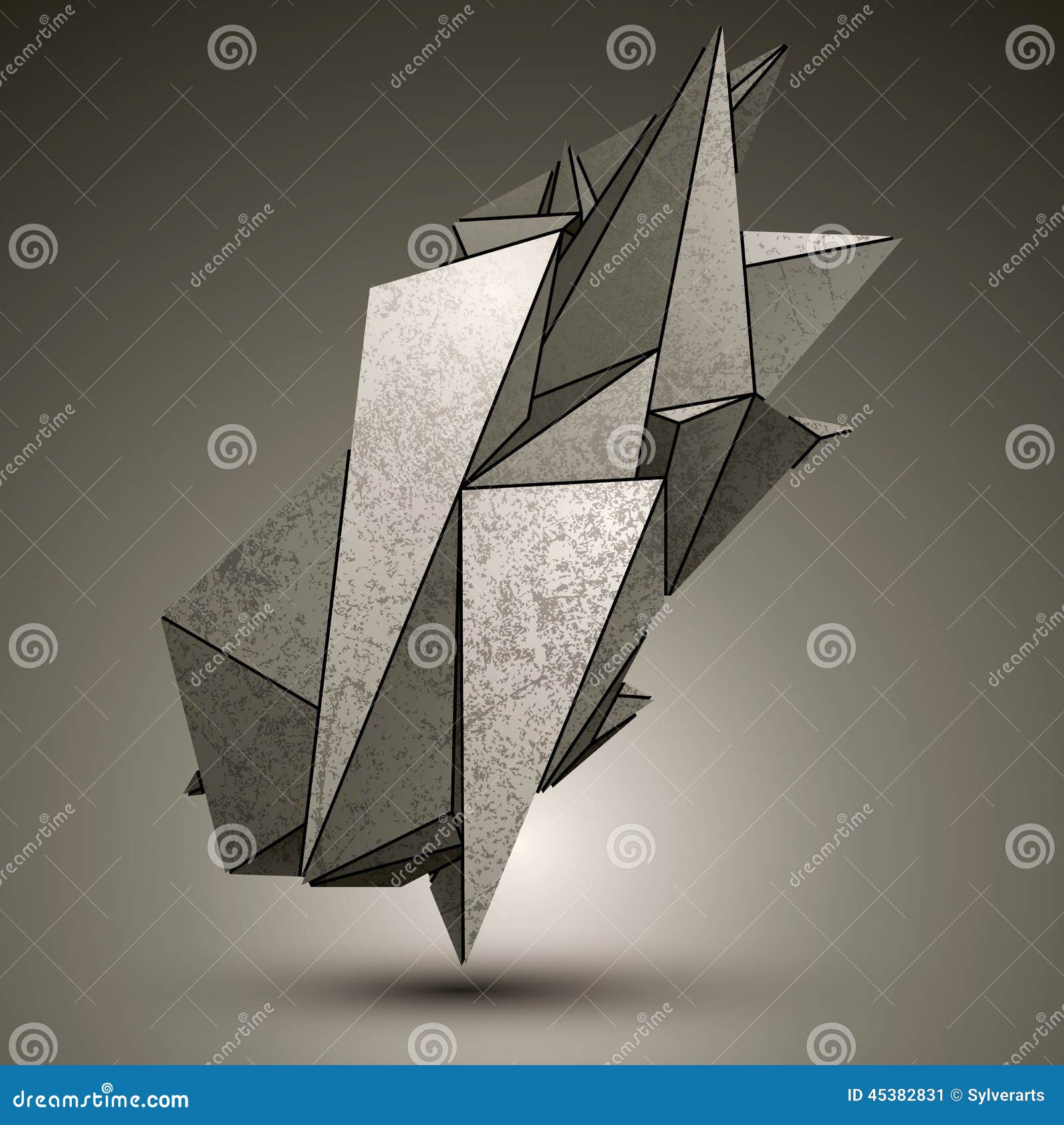 Asymmetric Peak Technology Metallic Object Stock Vector - Illustration ...