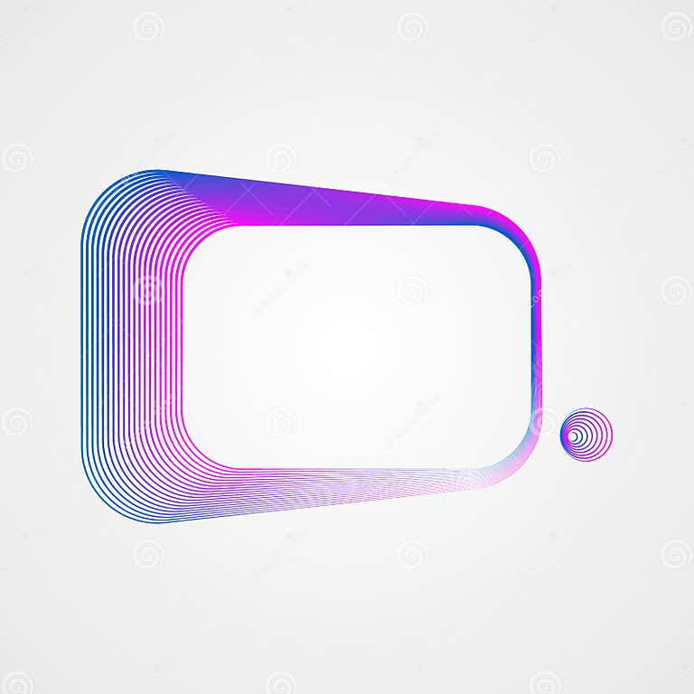 Asymmetric Rectangular Frame of Lines. Stock Illustration ...