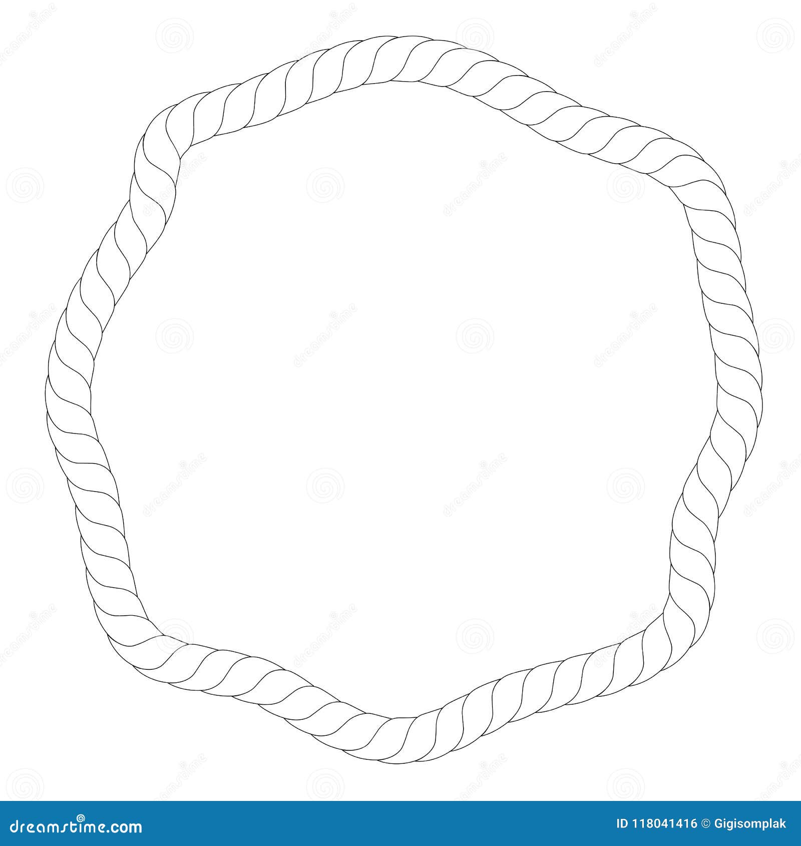 Asymmetric Square Shape, Frame from White Rope for Your Element Design ...