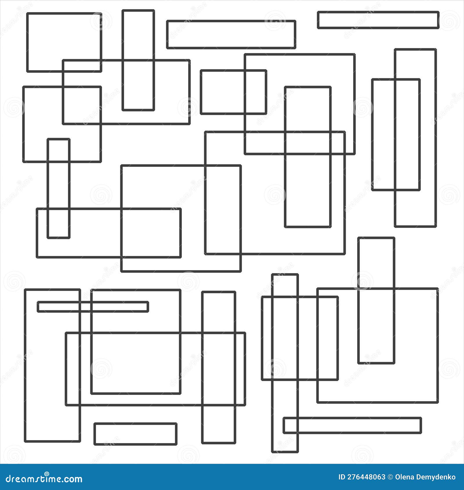 Asymmetric Texture with Random Rectangles, Chaotic Abstract Geometric ...
