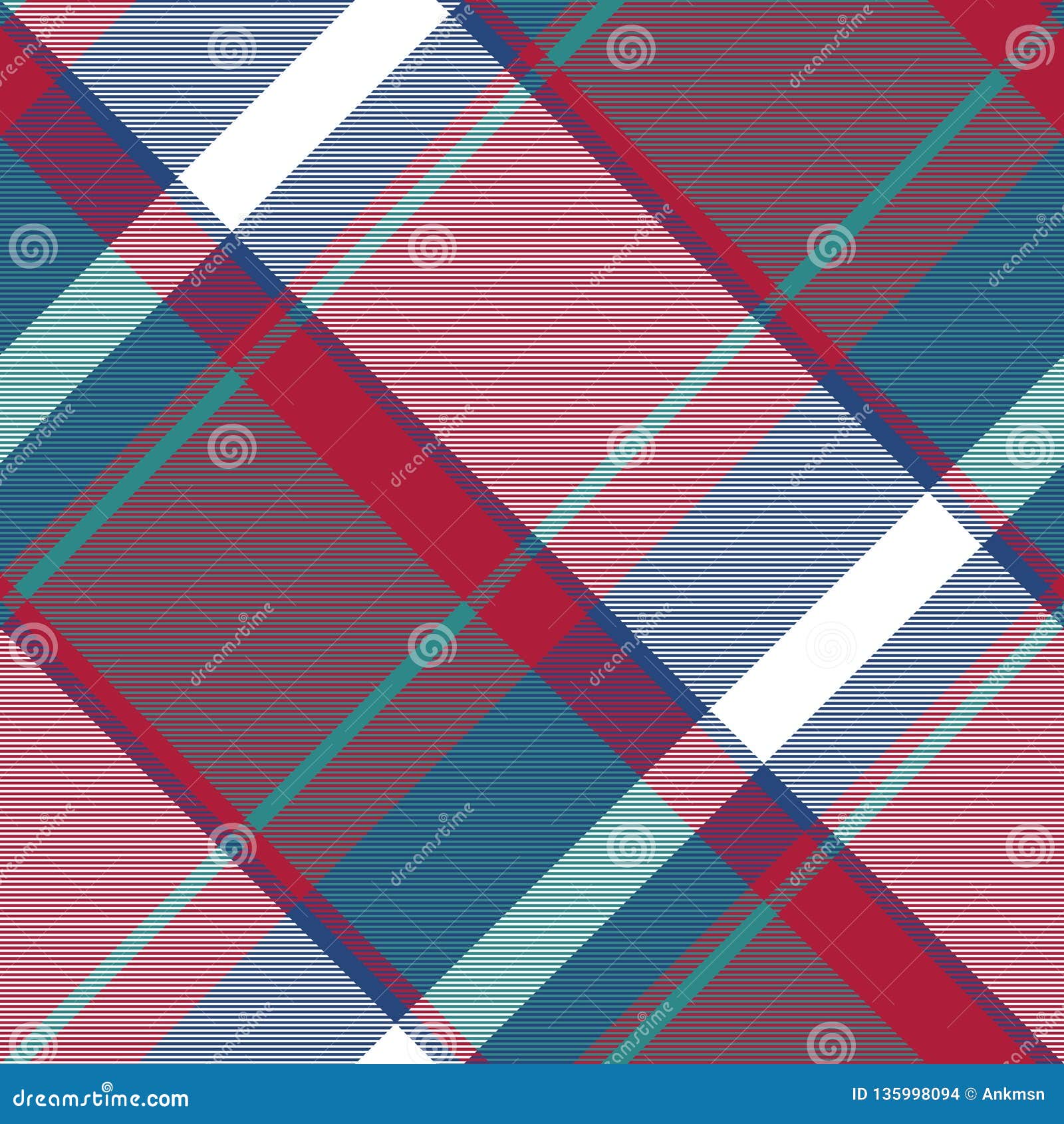 Asymmetrical Abstract Check Plaid Seamless Pattern Stock Vector ...