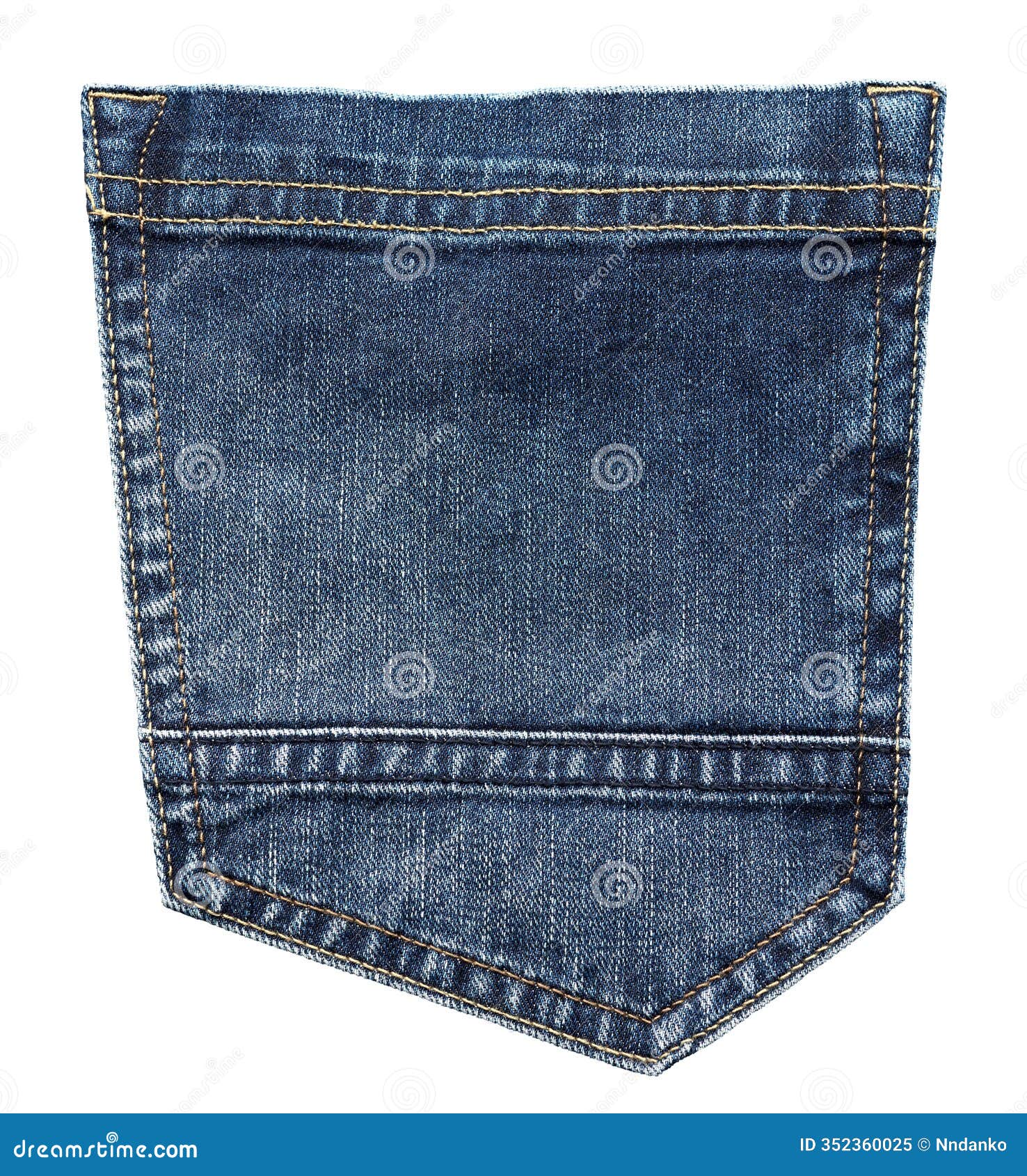 Asymmetrical Blue Denim Back Pocket on Isolated Background Stock Image ...
