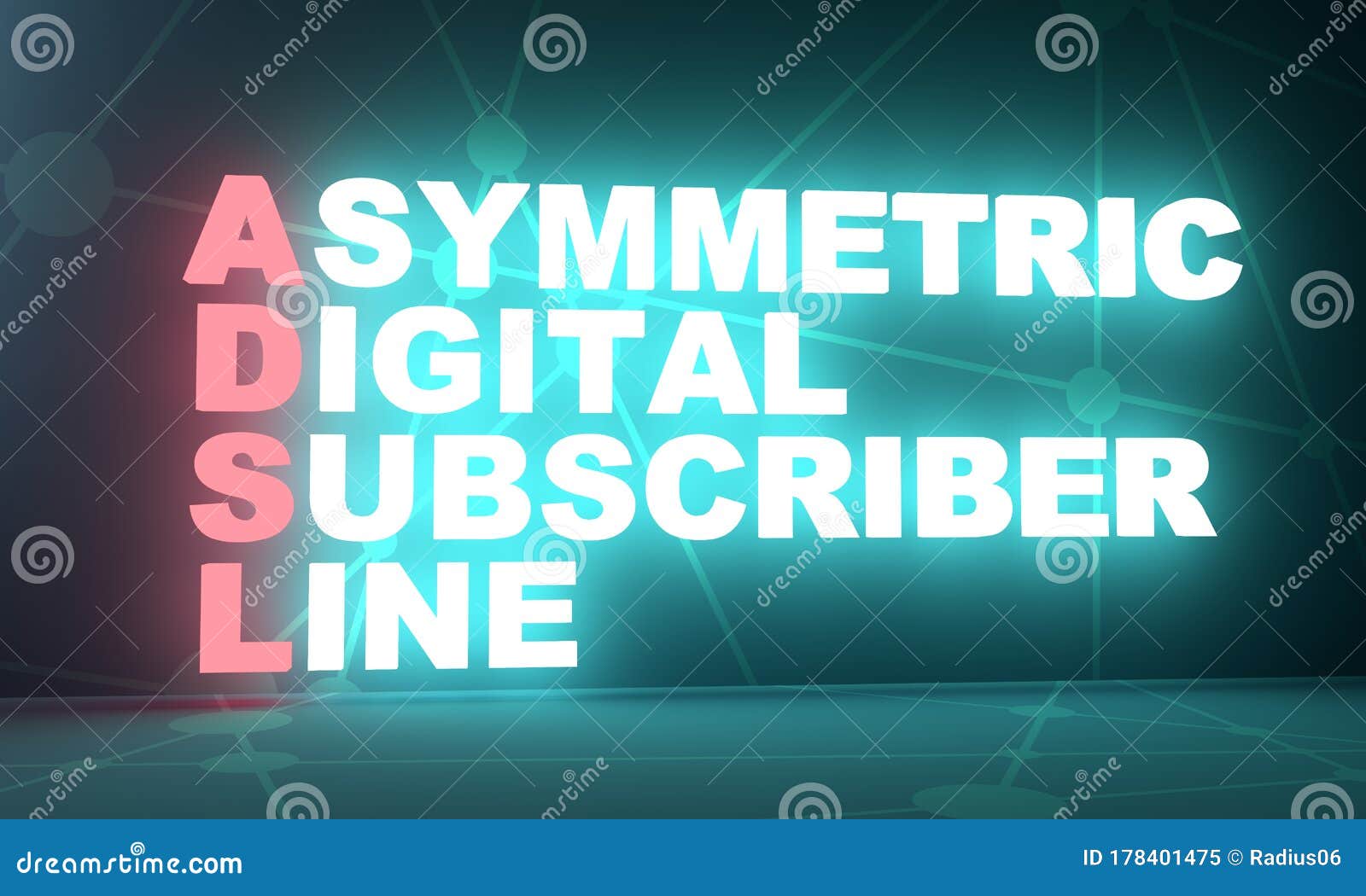 Asymmetrical Digital Subscriber Line Stock Illustration - Illustration ...