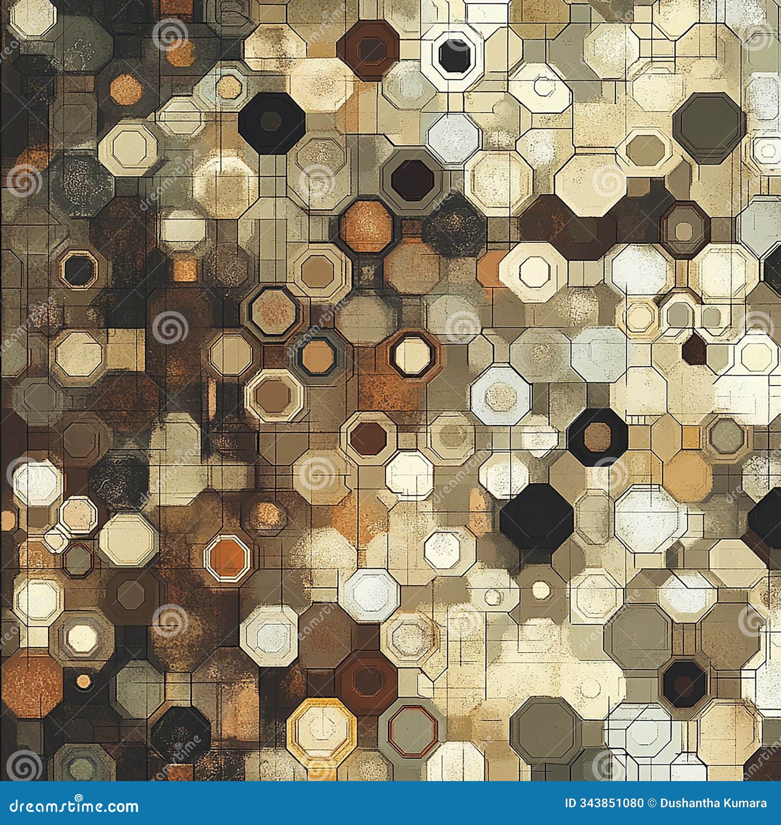 Asymmetrical Geometric Grid Pattern Stock Illustration - Illustration ...