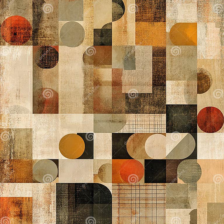 Asymmetrical Geometric Grid Pattern Stock Illustration - Illustration ...