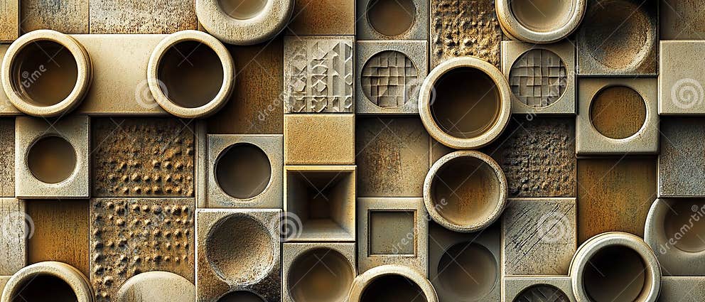 Asymmetrical Geometric Grid Pattern Stock Illustration - Illustration ...