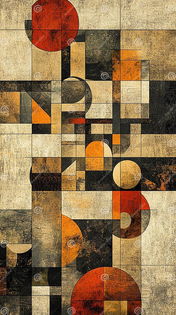 Asymmetrical Geometric Grid Pattern Stock Illustration - Illustration ...