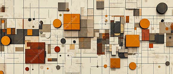 Asymmetrical Geometric Grid Pattern Stock Illustration - Illustration ...