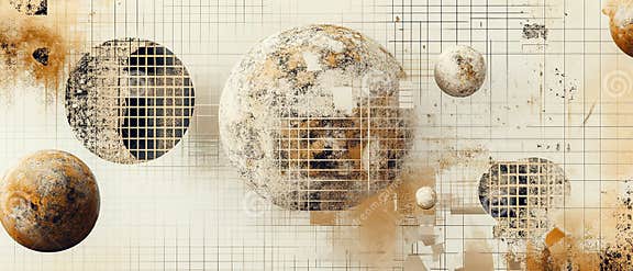 Asymmetrical Geometric Grid Pattern Stock Illustration - Illustration ...