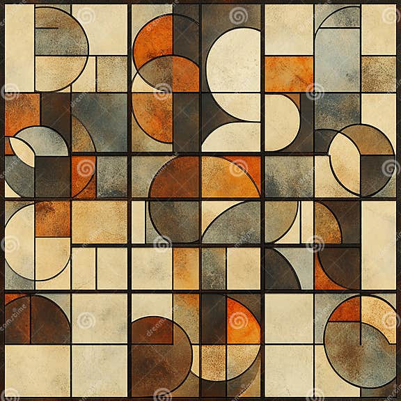 Asymmetrical Geometric Grid Pattern Stock Illustration - Illustration ...