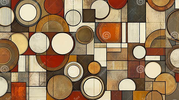 Asymmetrical Geometric Grid Pattern Stock Illustration - Illustration ...