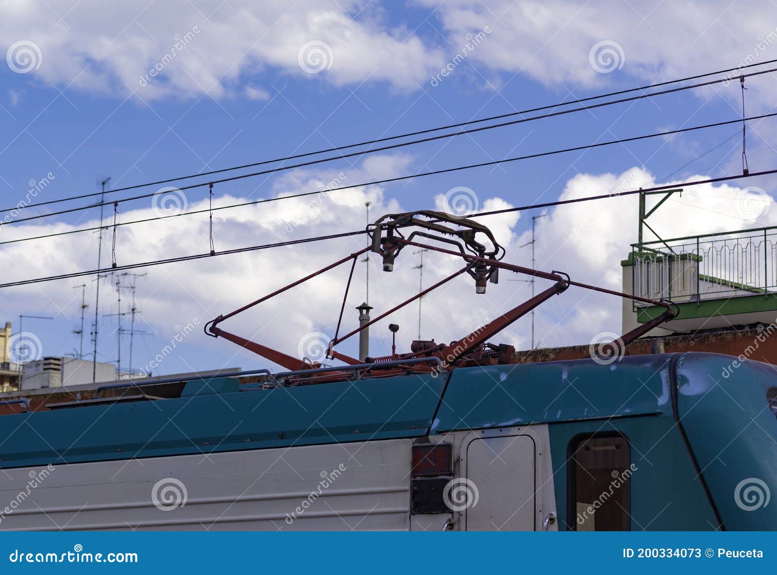 Train Overhead Line Pole Stock Photo | CartoonDealer.com #145969956