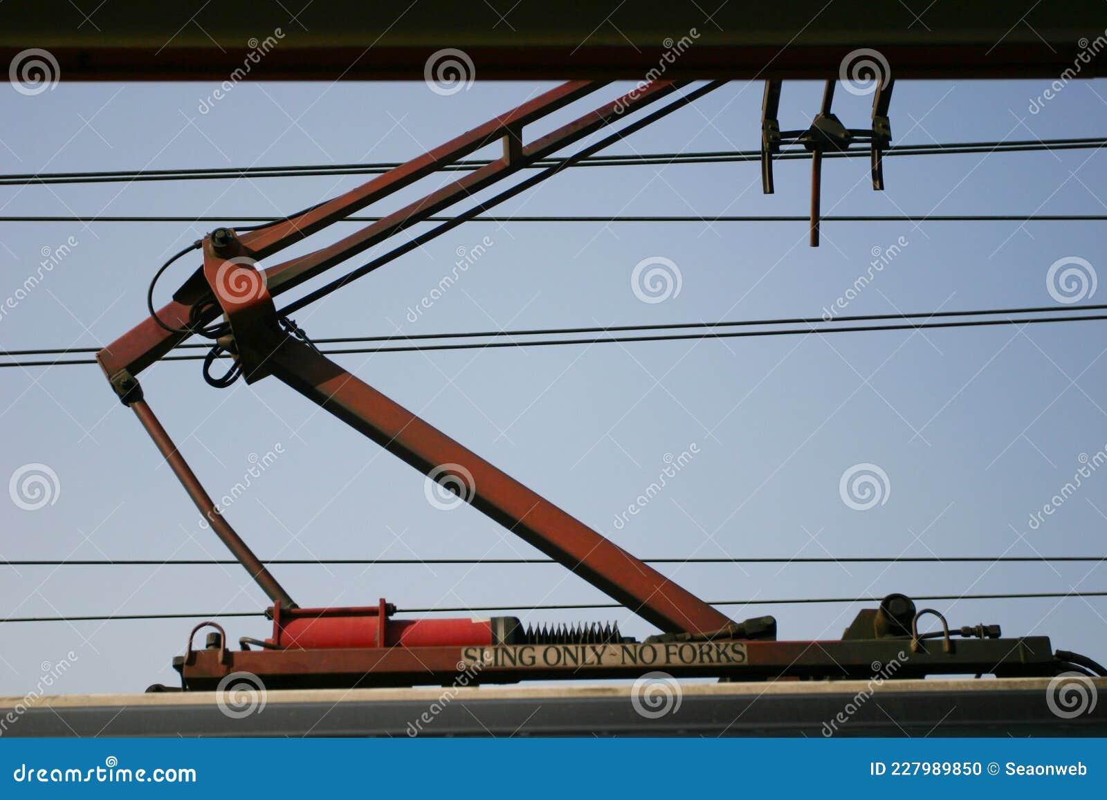 Overhead Catenary, Part Of Overhead Line Equipment Of Passenger City ...