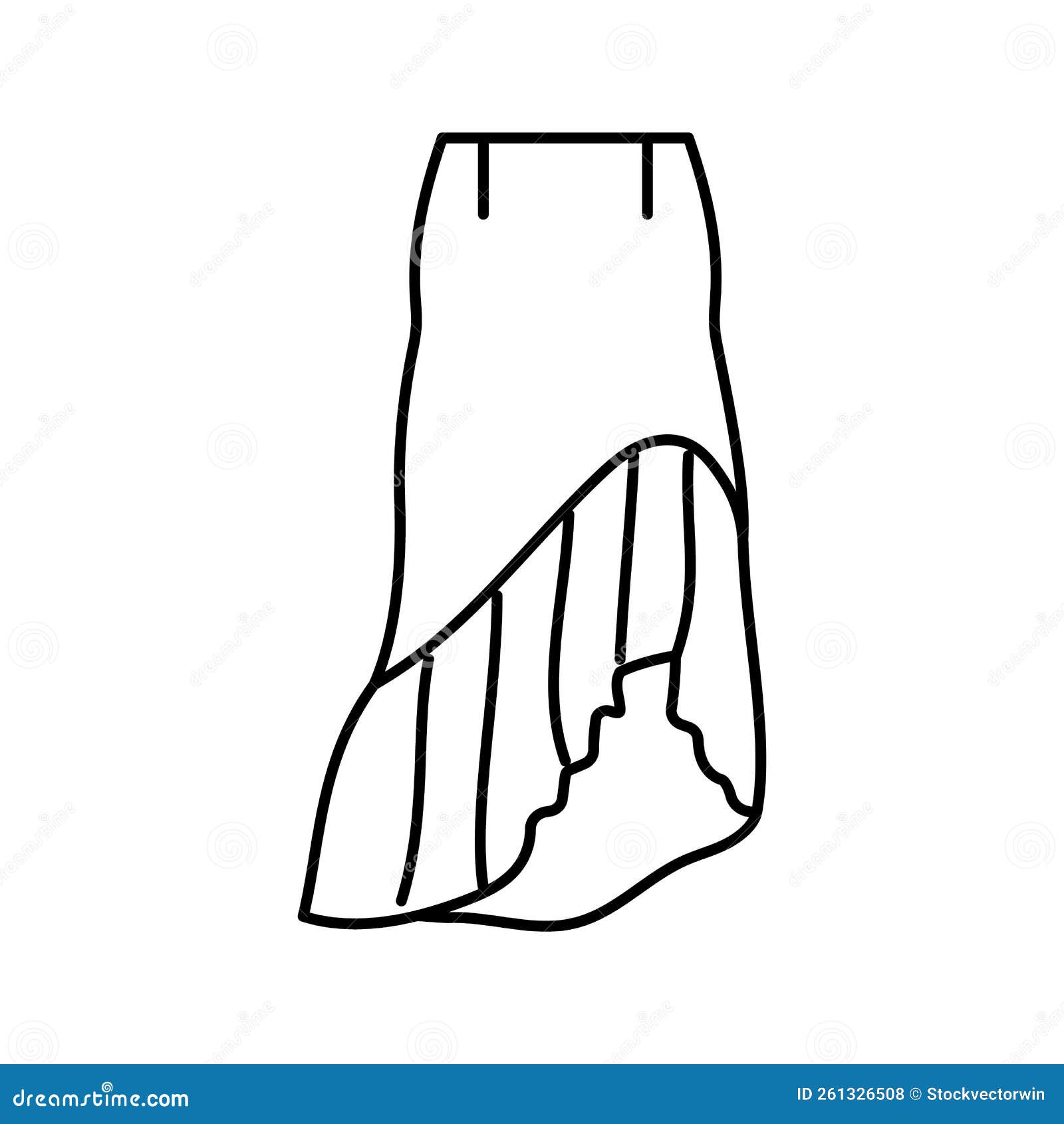 Asymmetrical Skirt Technical Fashion Illustration. Tassel Trim Mini ... Asymmetrical Skirt Technical Fashion Illustration. Tassel Trim Mini ...