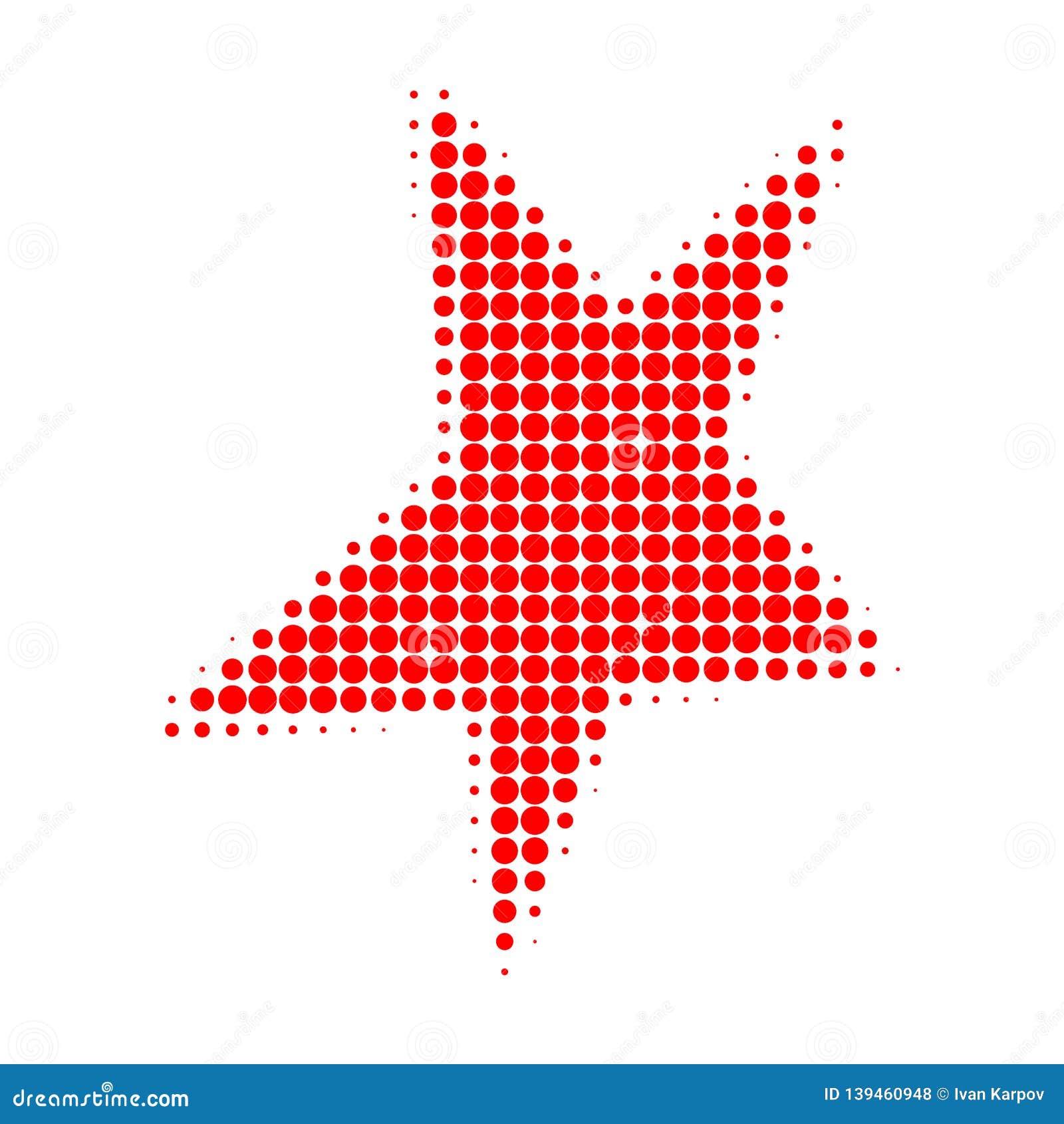 Asymmetrical Star Halftone Dotted Icon Stock Vector - Illustration of ...
