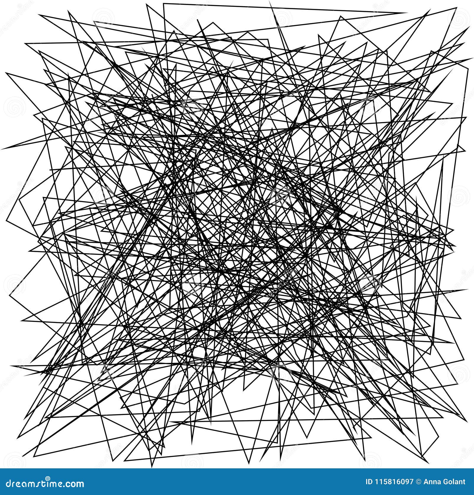 Asymmetrical Texture with Random Chaotic Lines, Abstract Geometric ...