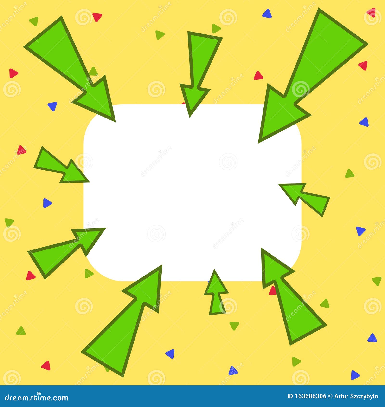 Asymmetrical Unequal Shaped Form Format of Colourful Thing Object ...